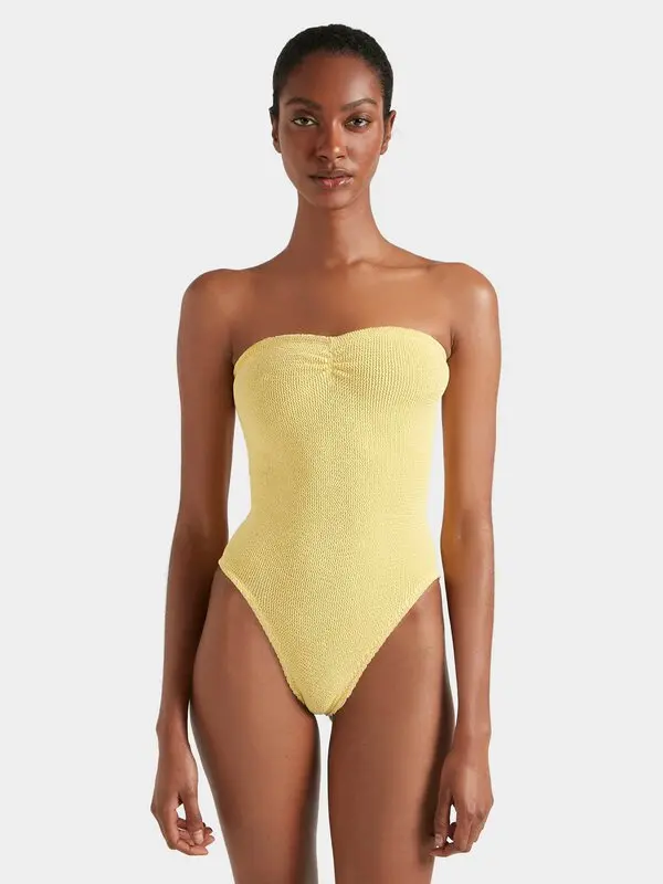 Hunza G Brooke Swim Original Crinkle™ One Piece - Butter