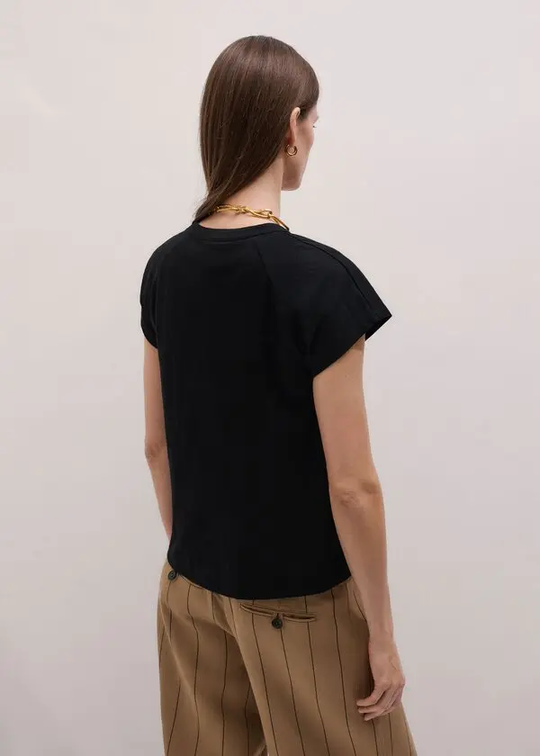 ME+EM Open Placket Swing Top - Black