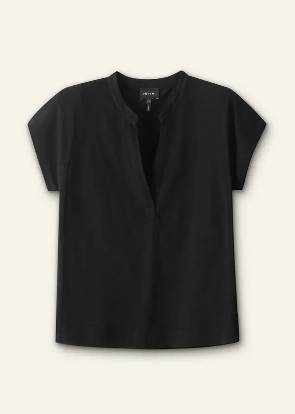ME+EM Open Placket Swing Top - Black