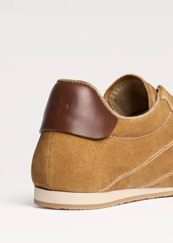 ME+EM Retro Runner Suede Sneakers - Sand