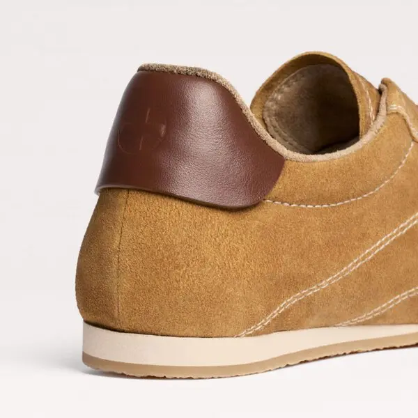 ME+EM Retro Runner Suede Sneakers - Sand