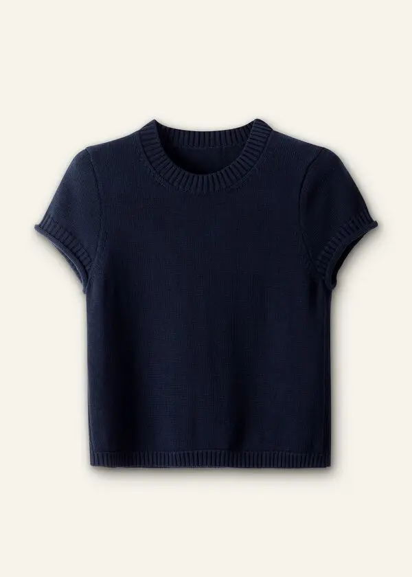 ME+EM Shrunken Straight Knit Baby Tee