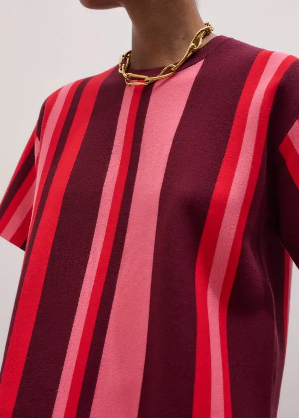 ME+EM Milano Stripe Relaxed Knit Tee