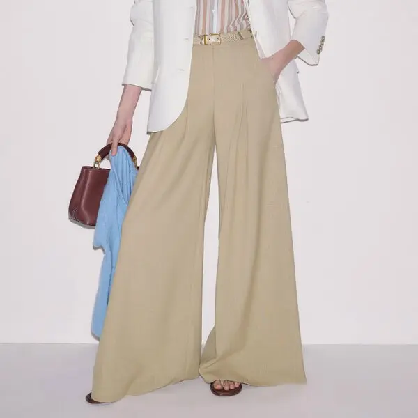 ME+EM Striped Tie-neck Blouse - Brown Multi