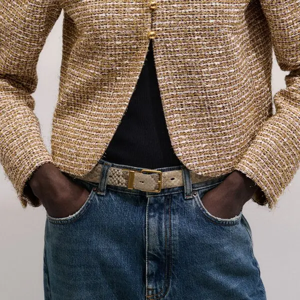 ME+EM Metallic Crop Evening Jacket
