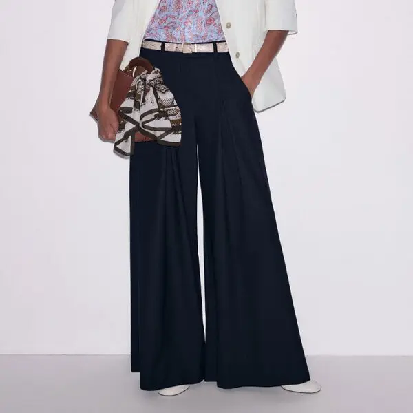 ME+EM Silk Cotton Gilded Paisley Print Straight Blouse