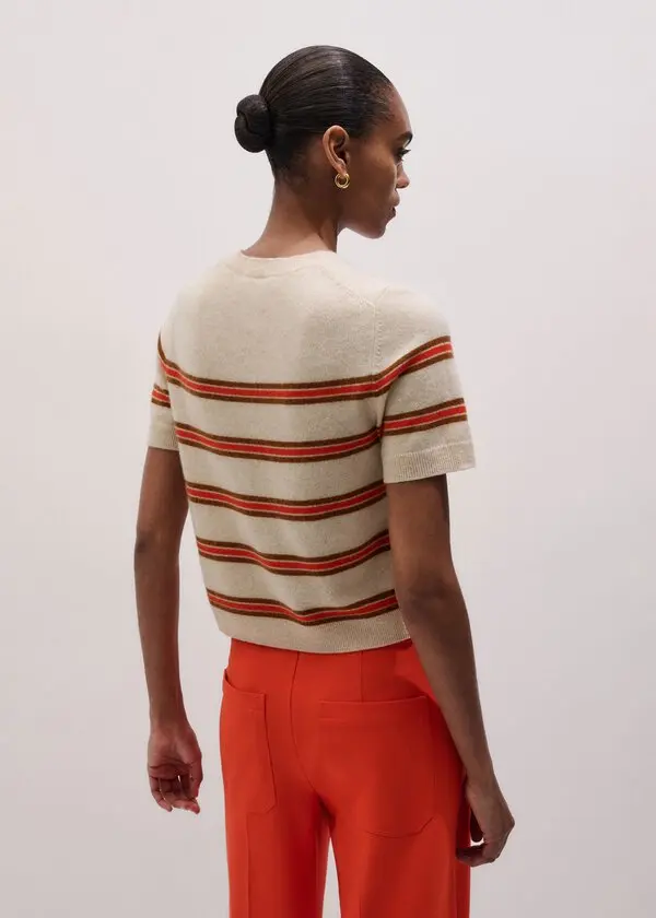 ME+EM Cashmere Stripe Knit Tee