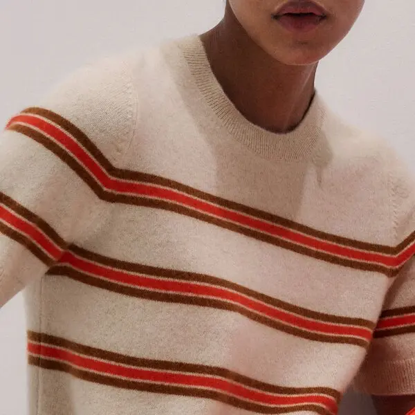 ME+EM Cashmere Stripe Knit Tee