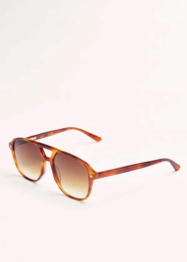 ME+EM Acetate Aviator Sunglasses - Havana Tortoiseshell