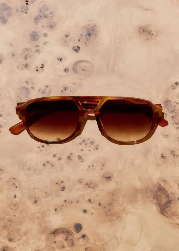 ME+EM Acetate Aviator Sunglasses - Havana Tortoiseshell