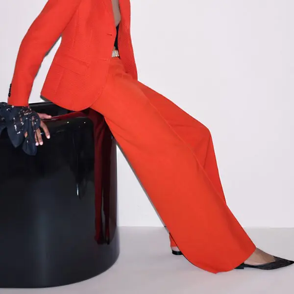 ME+EM Fitted Soft Sculpt Jacket - Tangerine Orange