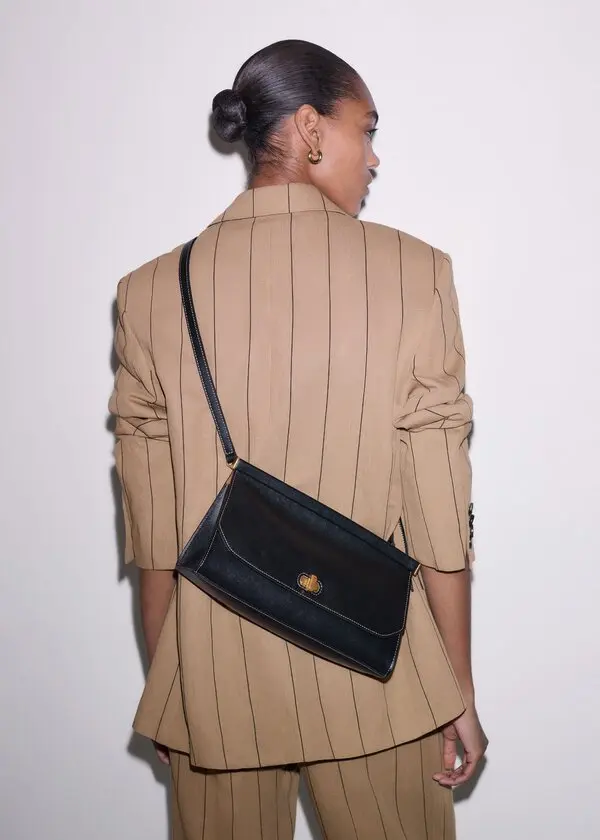 ME+EM Tailored Leather Clutch - Black