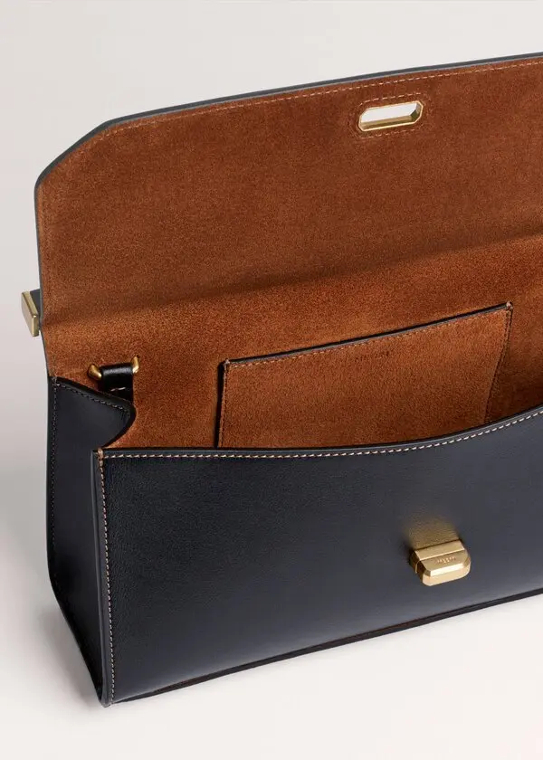 ME+EM Tailored Leather Clutch - Black