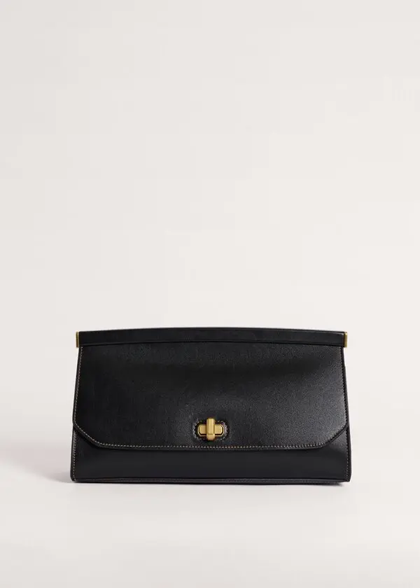 ME+EM Tailored Leather Clutch - Black