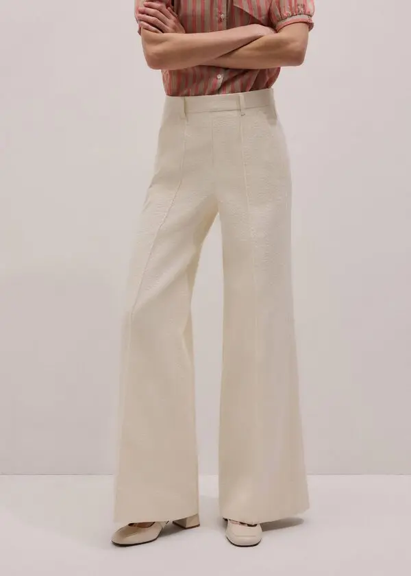 ME+EM Jacquard Wide-leg Trousers