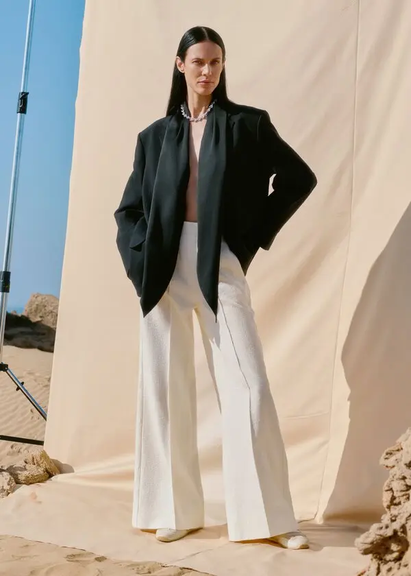 ME+EM Jacquard Wide-leg Trousers