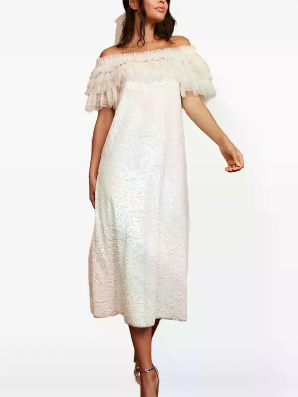 NEEDLE & THREAD Ruffled Midi Dress