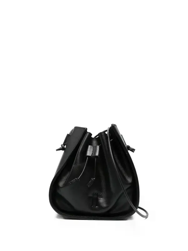 FORTE_FORTE Drawstring Crossbody Bag - Black
