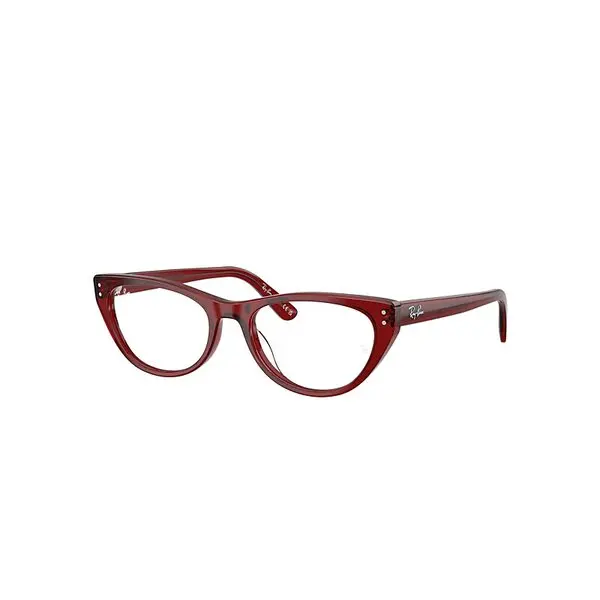 Ray-ban Rb5449d Optics Eyeglasses Frame Clear Lenses Polarized - Transparent Bordeaux