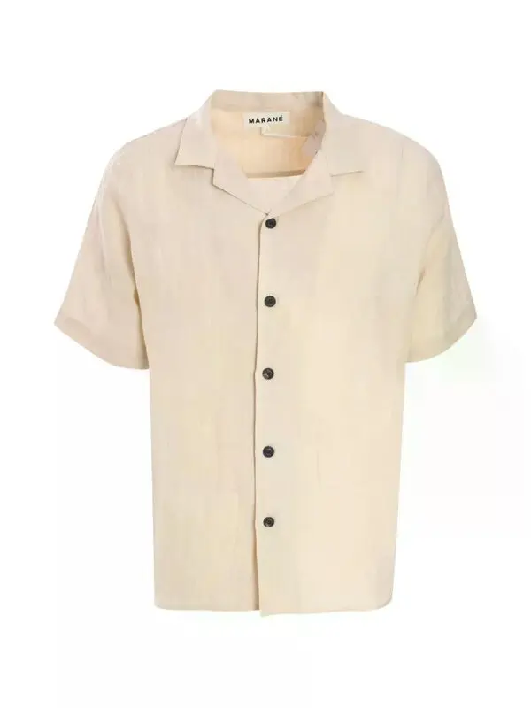 Marané Camp-collar Short-sleeve Shirt - Neutrals
