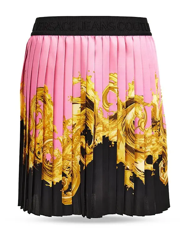 Versace Twill Pan Wave Skirt - Gold