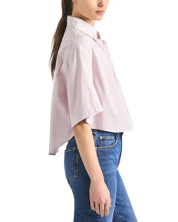 Derek Lam 10 Crosby Ember Cropped Button Shirt