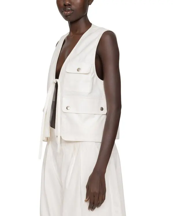 Sea Lois Twill Vest - Cream