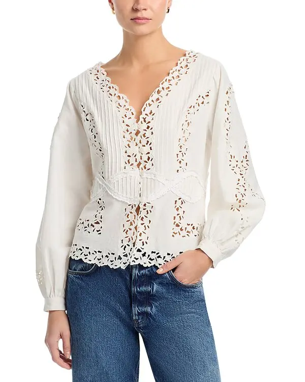 Sea Sofia Embroidered Long Sleeve Blouse