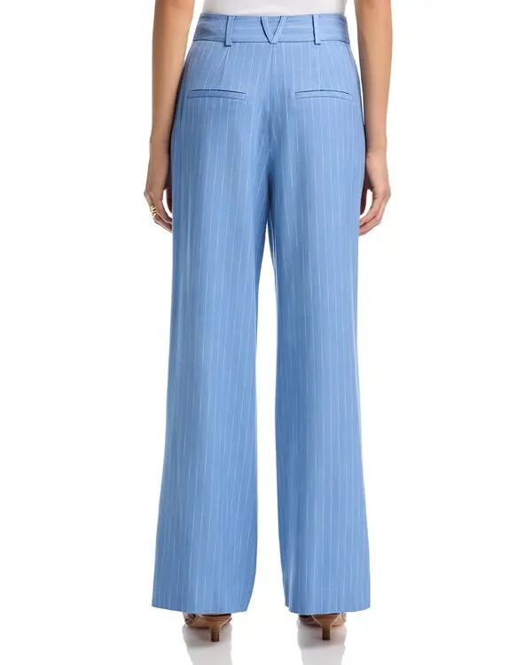 Veronica Beard Hyser Pleated Wide Leg Pants
