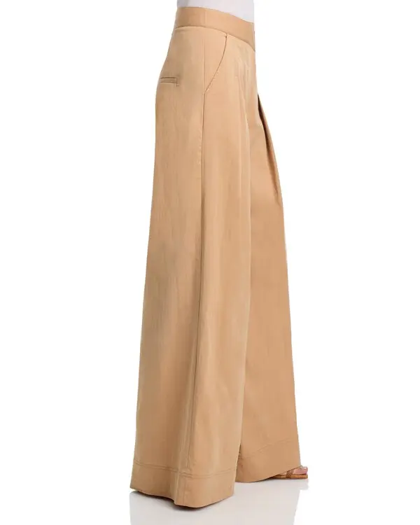 Veronica Beard Heron Pleated Wide-leg Pants