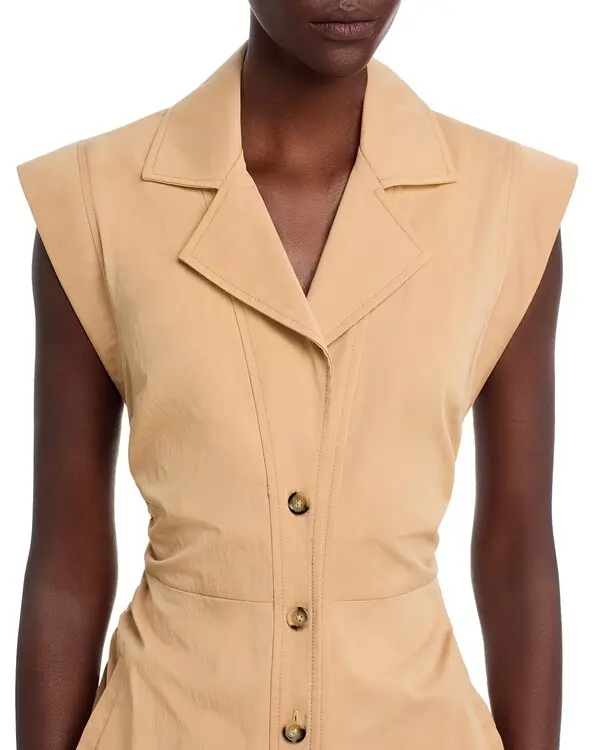 Veronica Beard Orla Midi Shirt Dress - Khaki