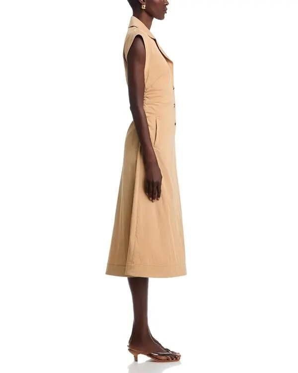 Veronica Beard Orla Midi Shirt Dress - Khaki