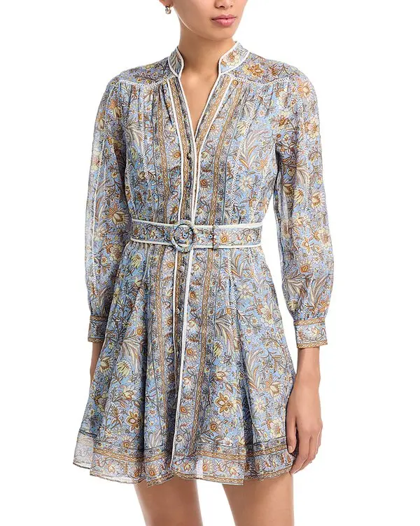 Veronica Beard Kumar V-neck Printed Mini Dress