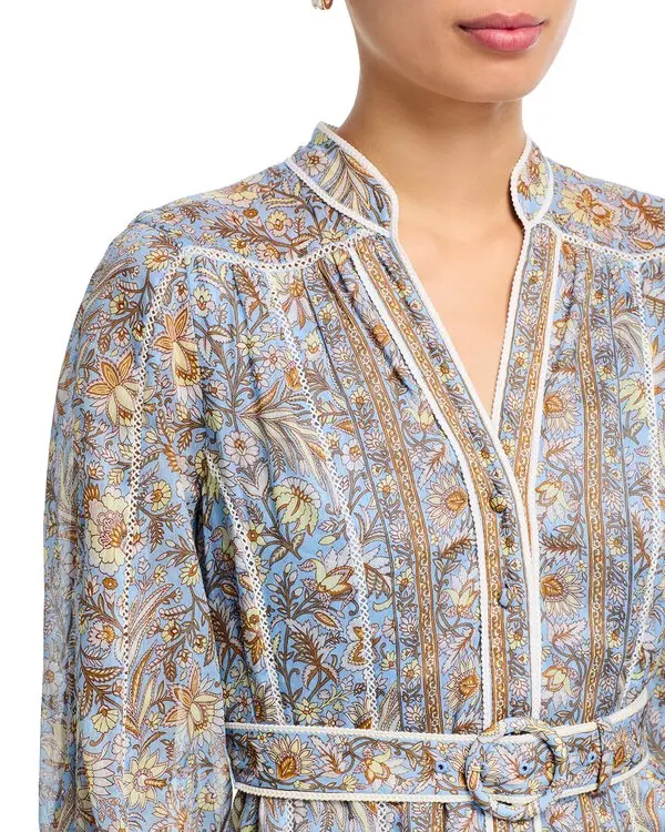 Veronica Beard Kumar V-neck Printed Mini Dress