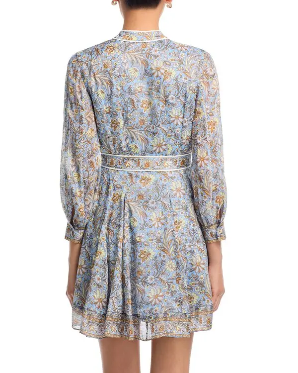 Veronica Beard Kumar V-neck Printed Mini Dress
