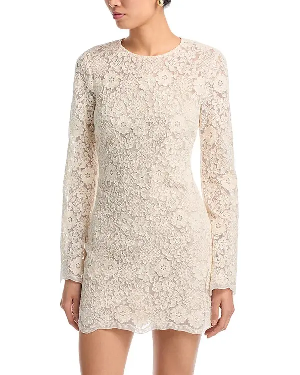 Veronica Beard Teresia Lace Mini Dress - Dove
