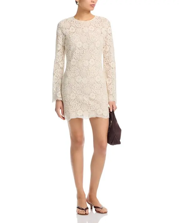 Veronica Beard Teresia Lace Mini Dress - Dove