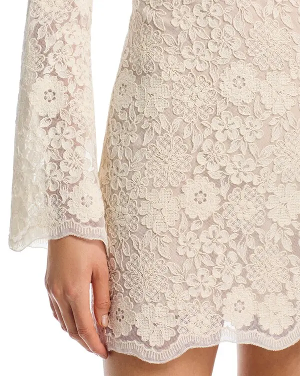 Veronica Beard Teresia Lace Mini Dress - Dove