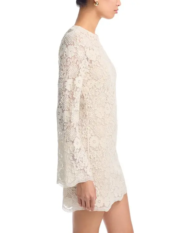 Veronica Beard Teresia Lace Mini Dress - Dove