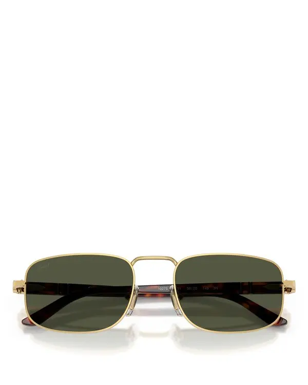 Persol Pillow Sunglasses, 56mm - Gold/green