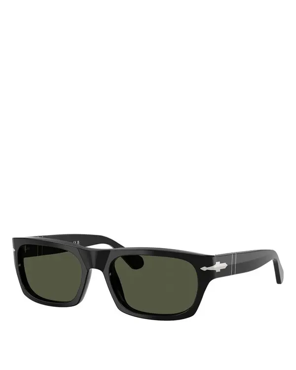 Persol Rectangular Sunglasses, 58mm - Black
