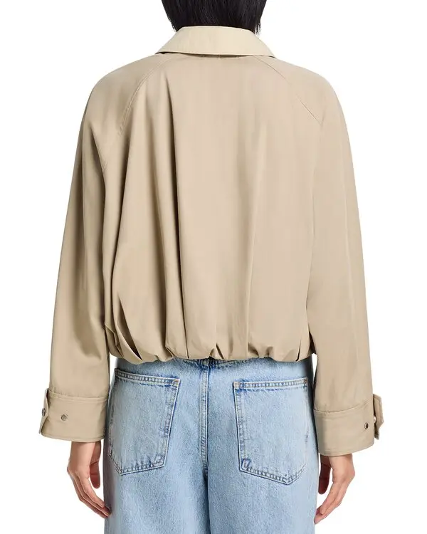3.1 Phillip Lim Snap Front Blouson Bomber Jacket - Khaki