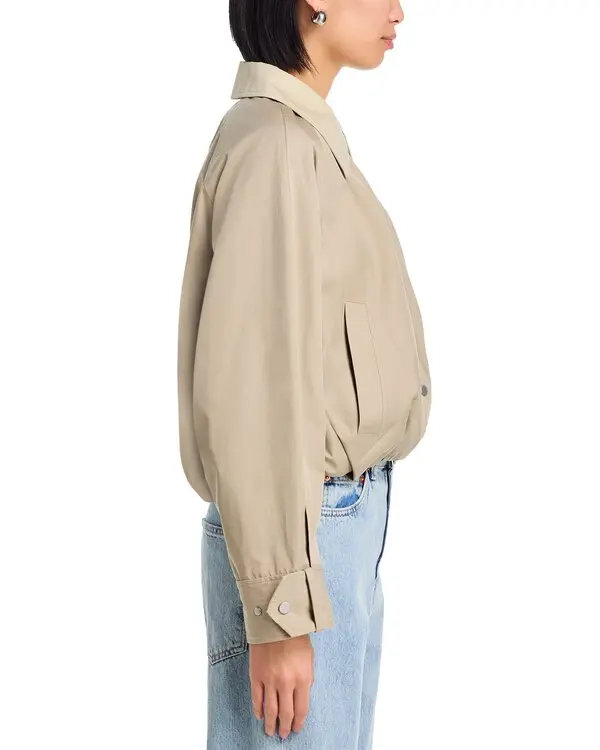 3.1 Phillip Lim Snap Front Blouson Bomber Jacket - Khaki