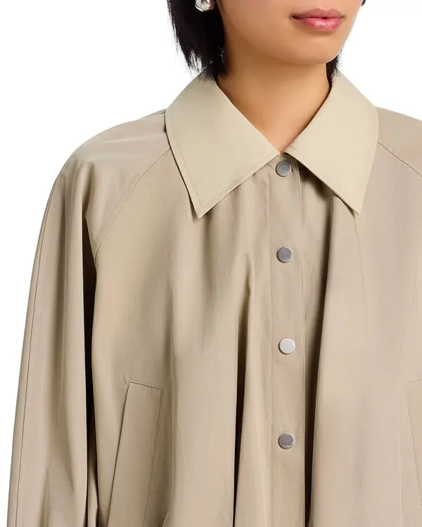 3.1 Phillip Lim Snap Front Blouson Bomber Jacket - Khaki