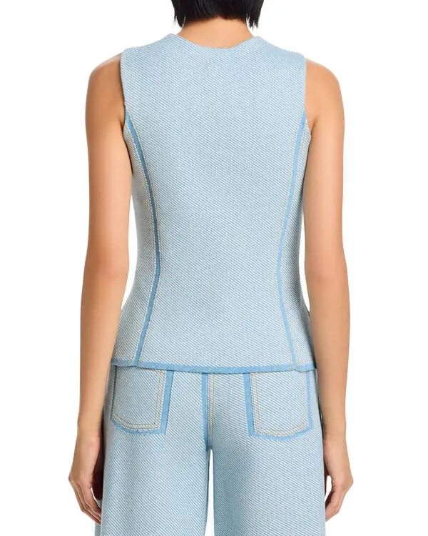 3.1 Phillip Lim Denim Effect Button Front Vest