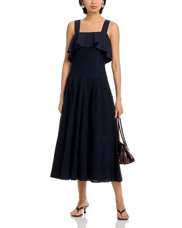 3.1 Phillip Lim Broderie Anglaise Midi Dress