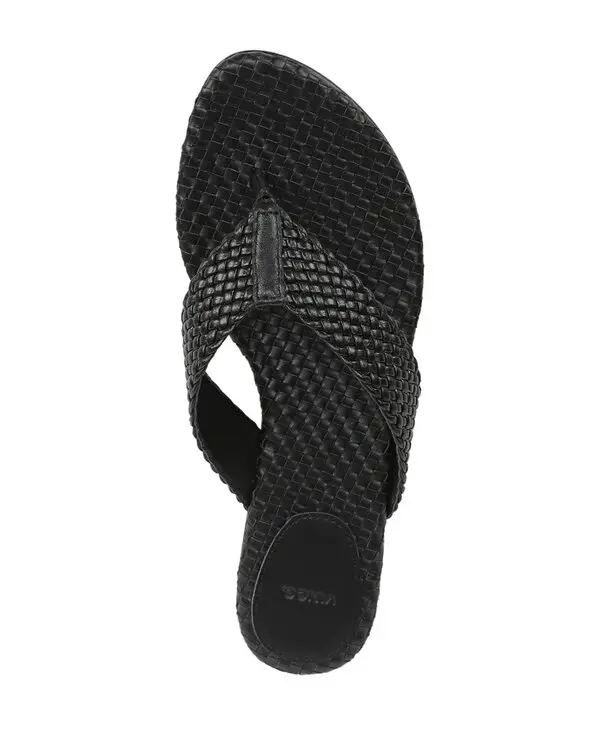 Vince Lotus Thong Sandals - Black