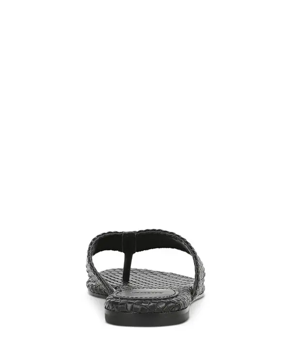 Vince Lotus Thong Sandals - Black