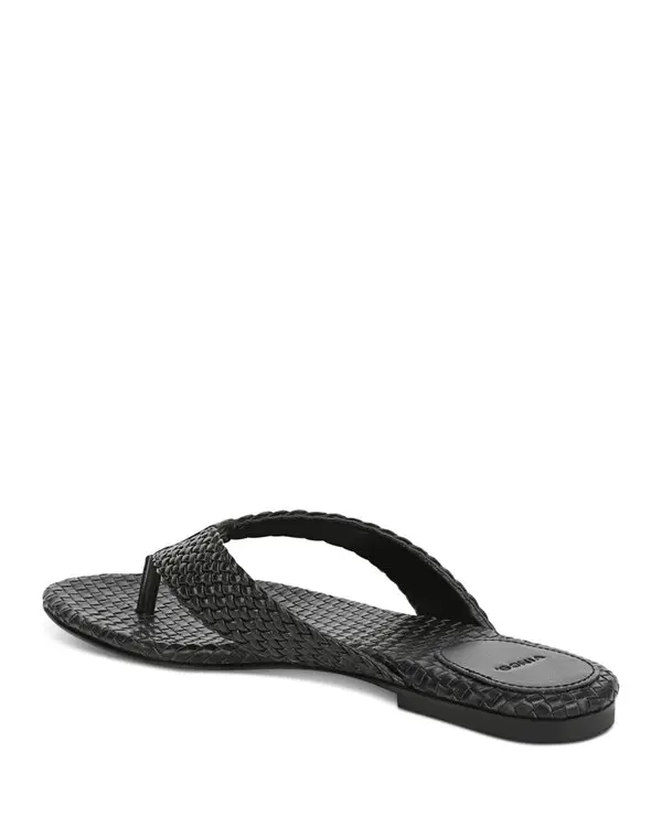Vince Lotus Thong Sandals - Black