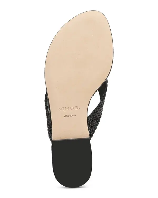 Vince Lotus Thong Sandals - Black